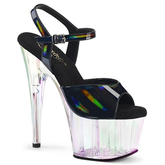 Shoes | Platform Clear Holographic Tinted Shoes | Poshmark